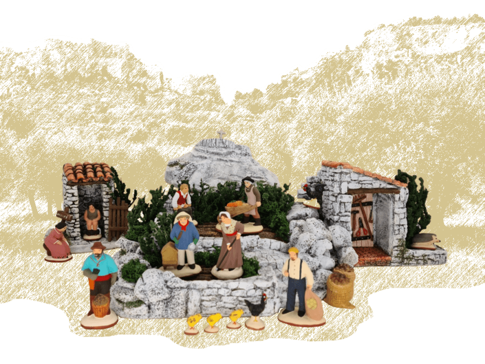 Santons et décors de Provence - Santon de Provence - Le Moulin à Huile